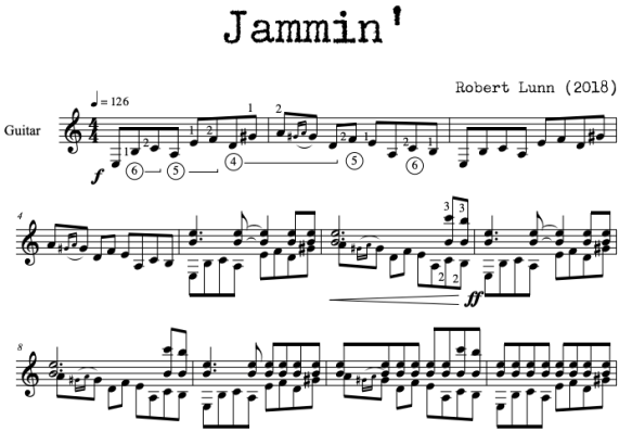 Jammin’ (Excerpt) | Rob Lunn's Guitar Blog