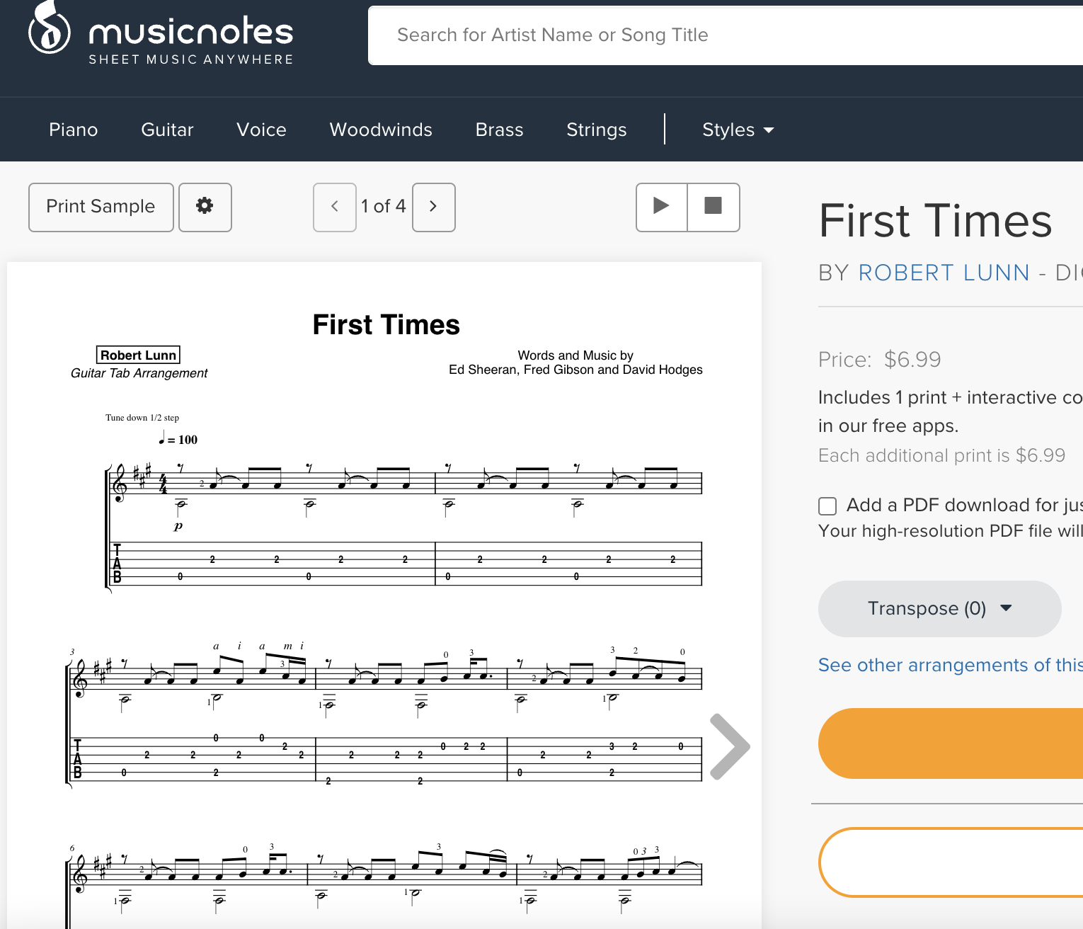 FIRST TIMES – Ed Sheeran – New Arrangement!! – Fingerstyle Guitar | Rob ...